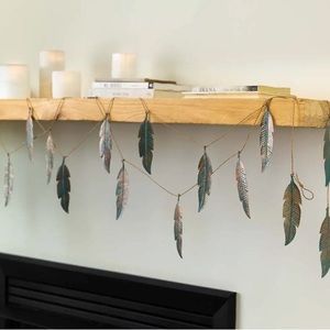 Viva Terra | Accents | Distressed Metal Feather Garland | Poshmark